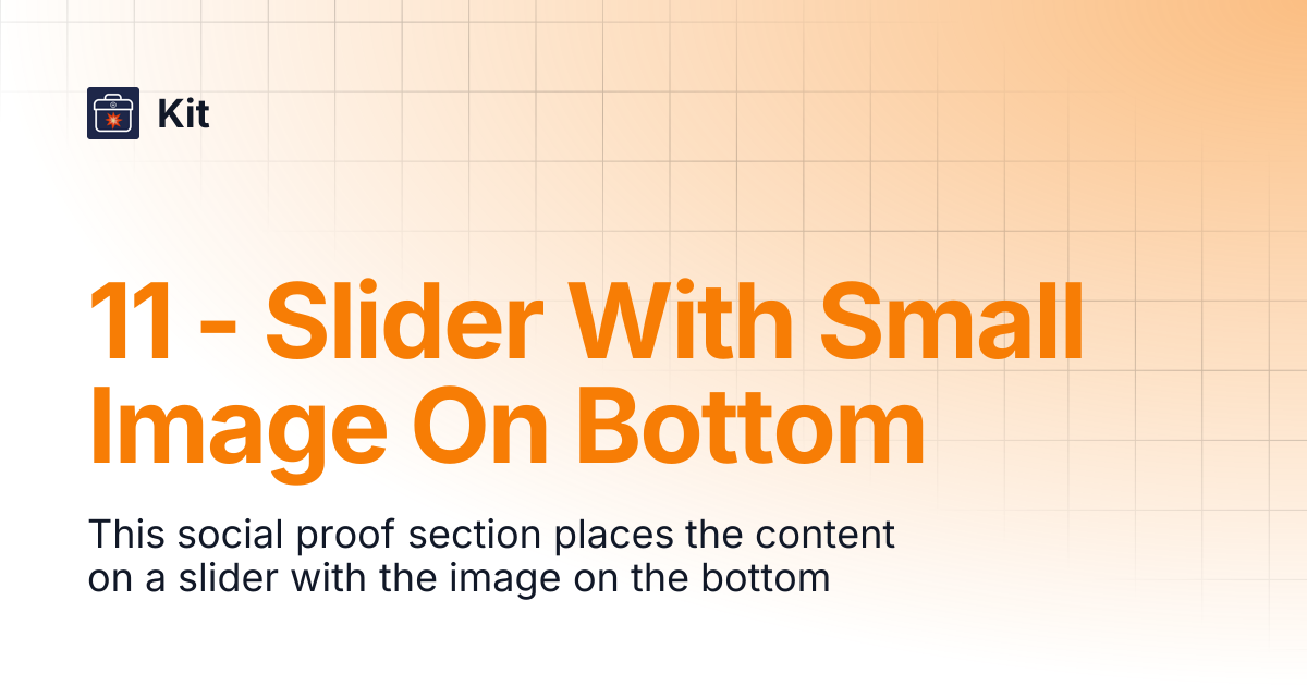 11 - Slider With Small Image On Bottom | Kit
