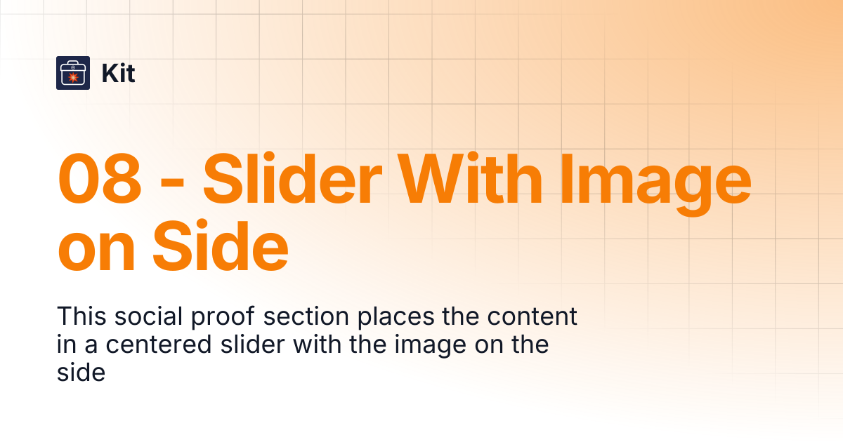 08 - Slider With Image on Side | Kit