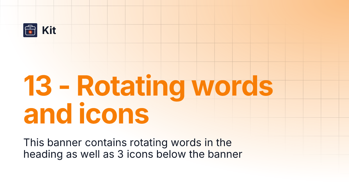 13 - Rotating words and icons | Kit