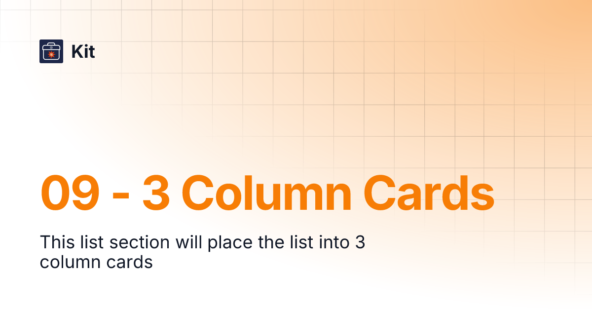 09 - 3 Column Cards | Kit