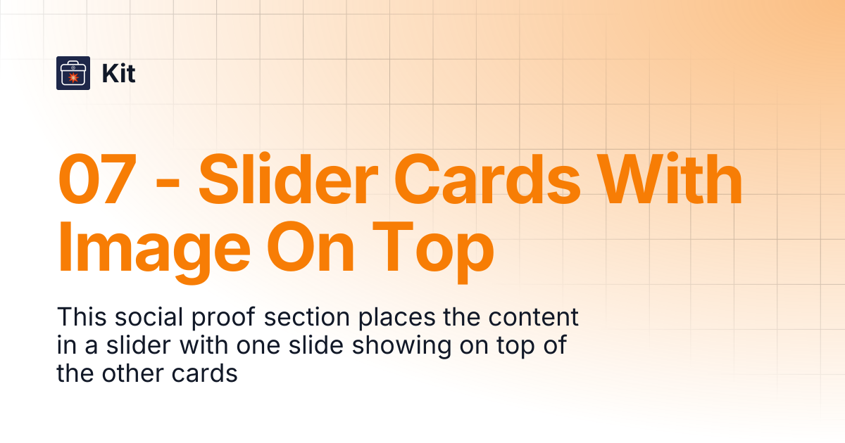 07 - Slider Cards With Image On Top | Kit
