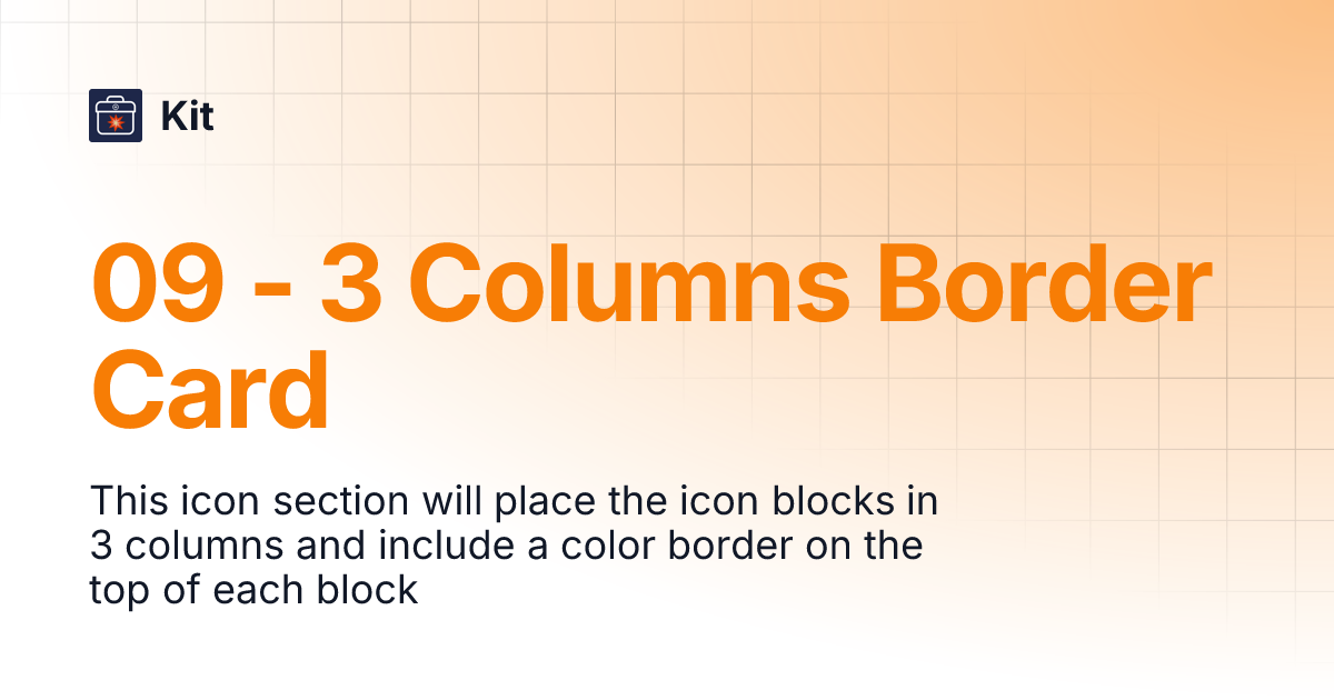 09 - 3 Columns Border Card | Kit