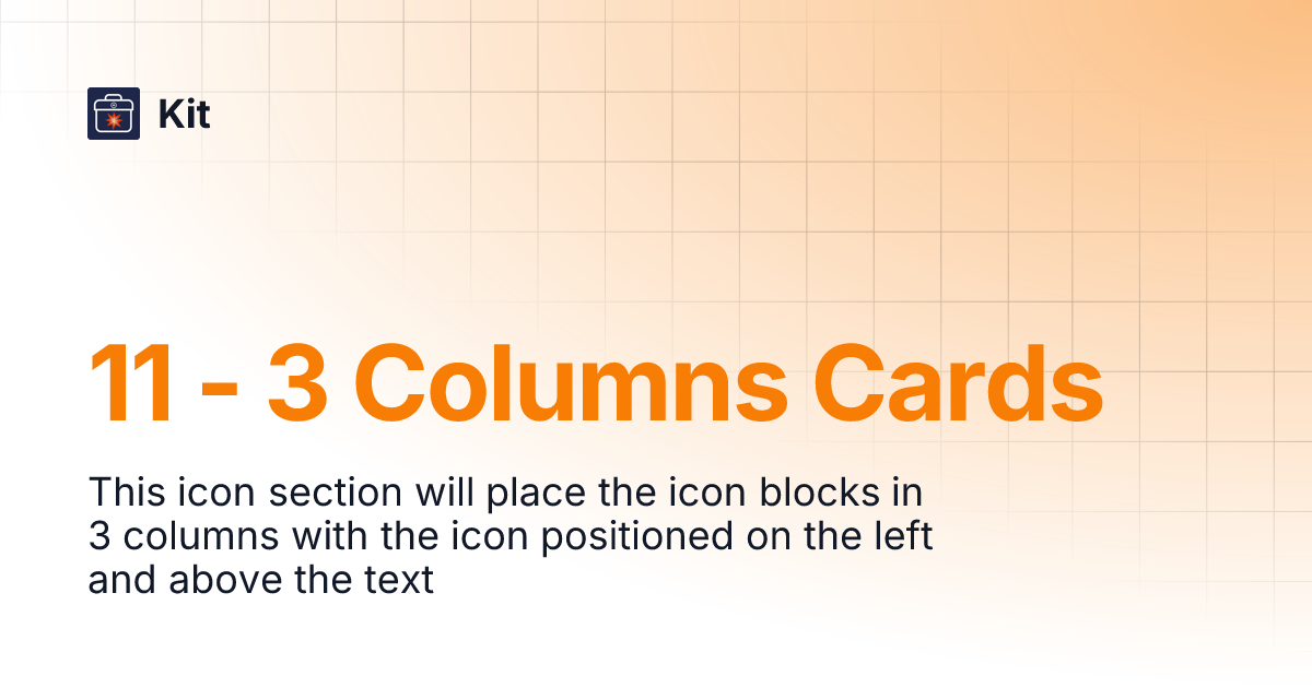 11 - 3 Columns Cards | Kit